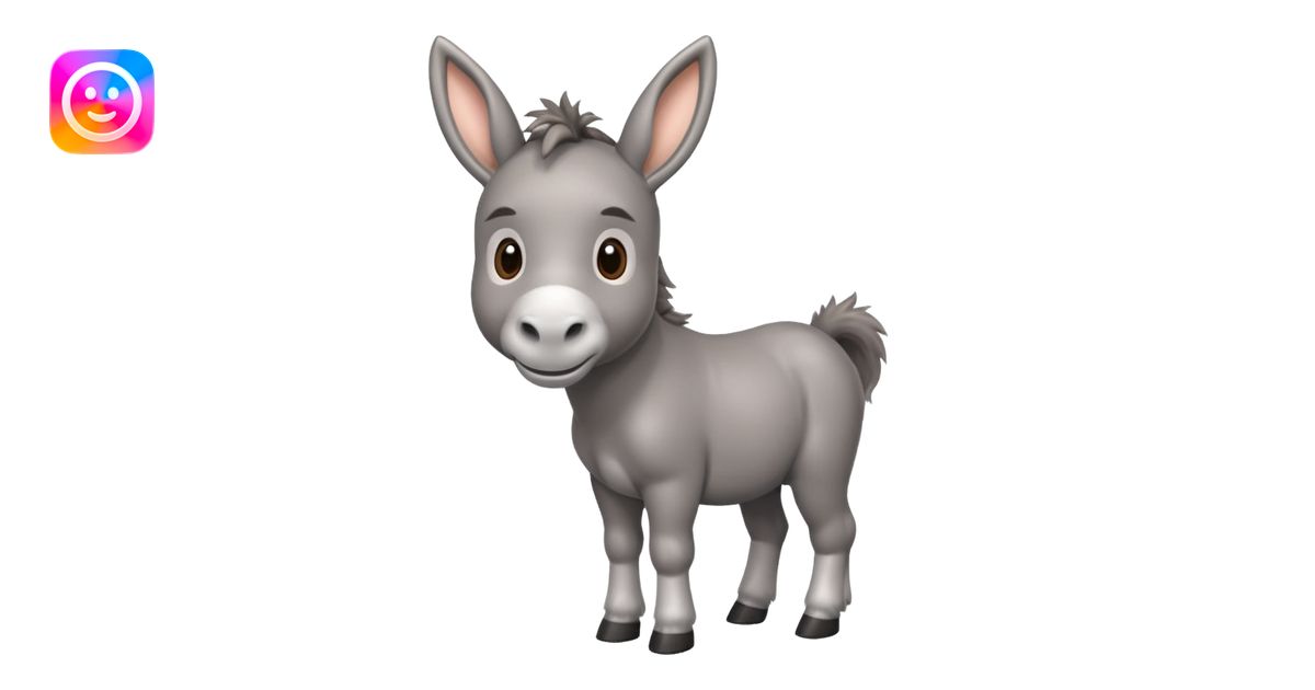 Cute donkey emoji | AI Emoji Generator