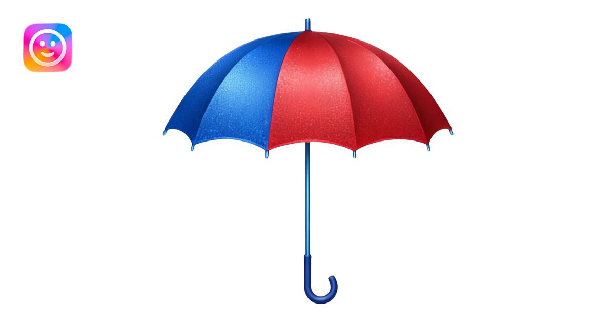 glitter red and blue umbrella resident evil emoji | AI Emoji Generator