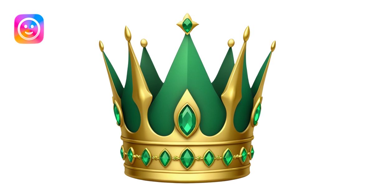 Green crown emoji | AI Emoji Generator