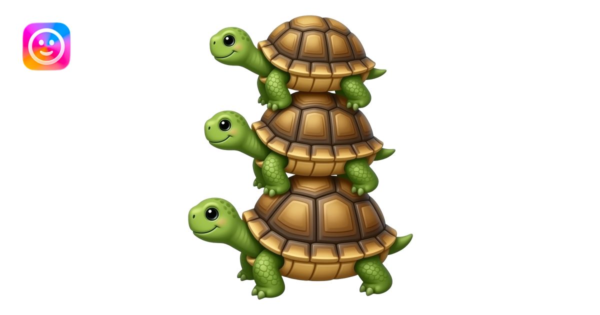 make a tower of turtles like the title Turtles to Infinity by John ...