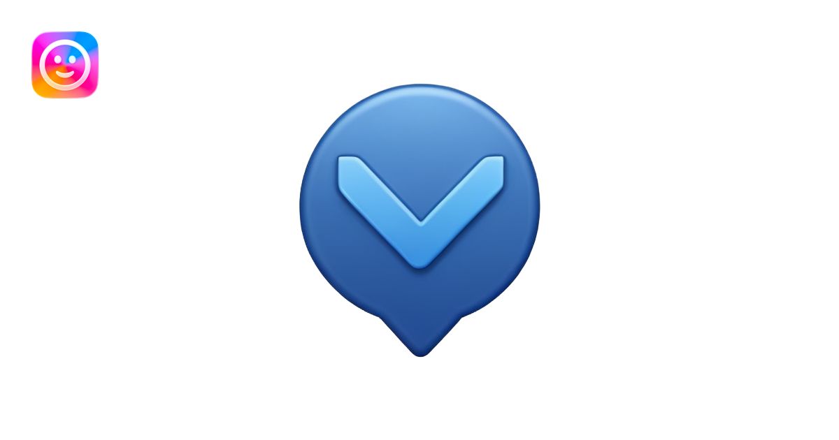 Dark blue checkmark for social media. emoji | AI Emoji Generator