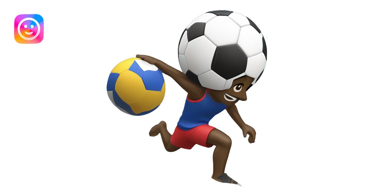 beach soccer player with bal emoji | AI Emoji Generator