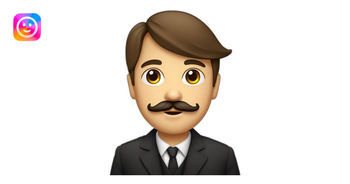 Bebé con bigote emoji | AI Emoji Generator