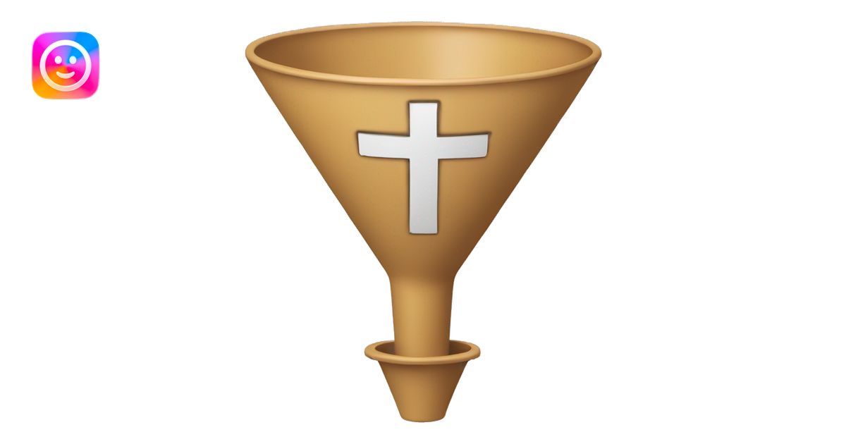 a funnel with a cross sign over it emoji | AI Emoji Generator