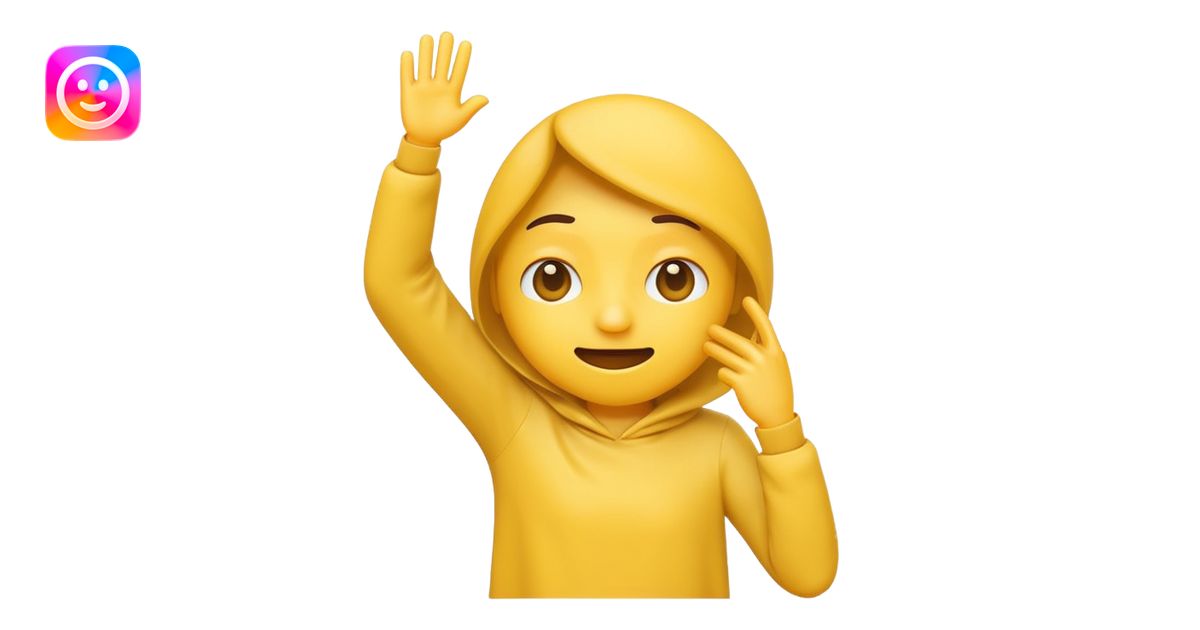 An emoji character mid-dab: face slightly lowered into the bent elbow ...