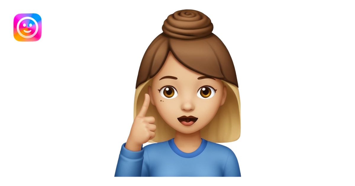 Un fille a la tête de caca et avec un doigt d'honneur emoji | AI Emoji ...