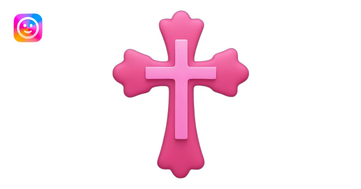 Pink cross emoji | AI Emoji Generator