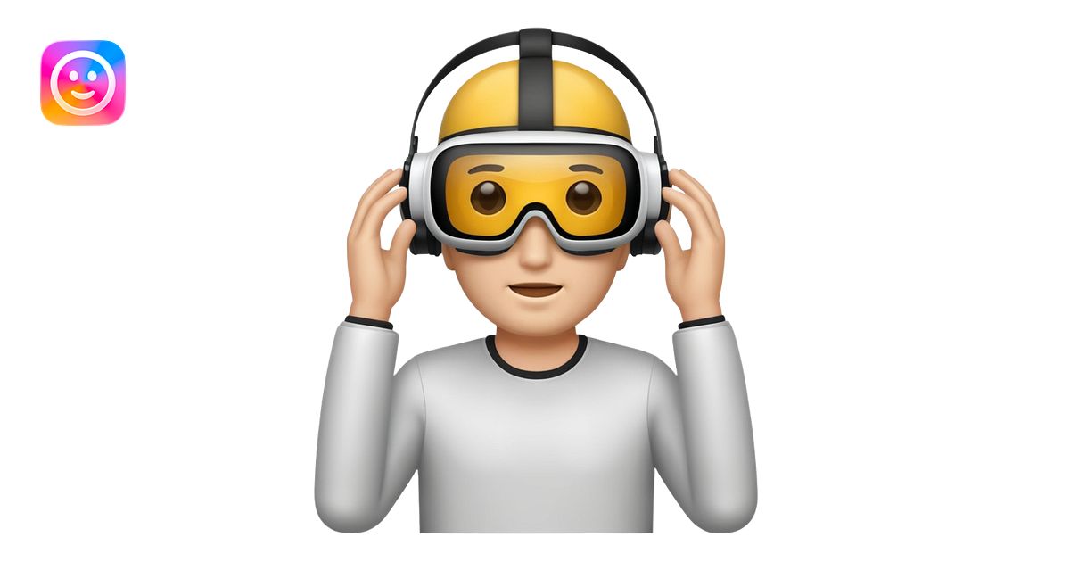 VR wearing man emoji | AI Emoji Generator