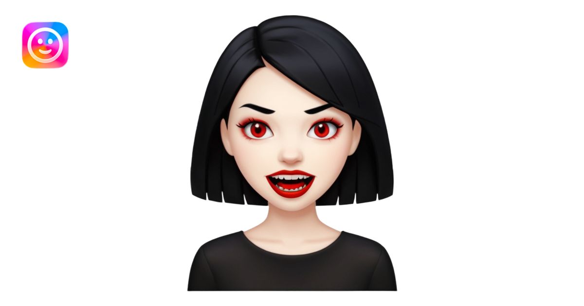 Vampir, Girl, Teeth, Fangs emoji | AI Emoji Generator