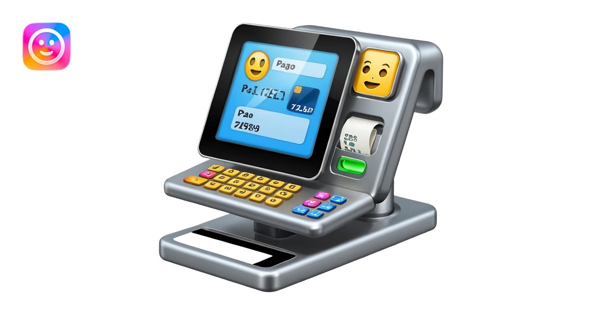 Icono de una terminal de pago con una tarjeta emoji | AI Emoji Generator