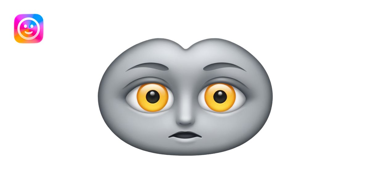 Gray under-eye patches emoji | AI Emoji Generator