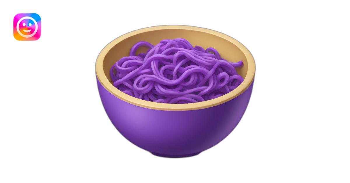 purple noodle bowl emoji | AI Emoji Generator