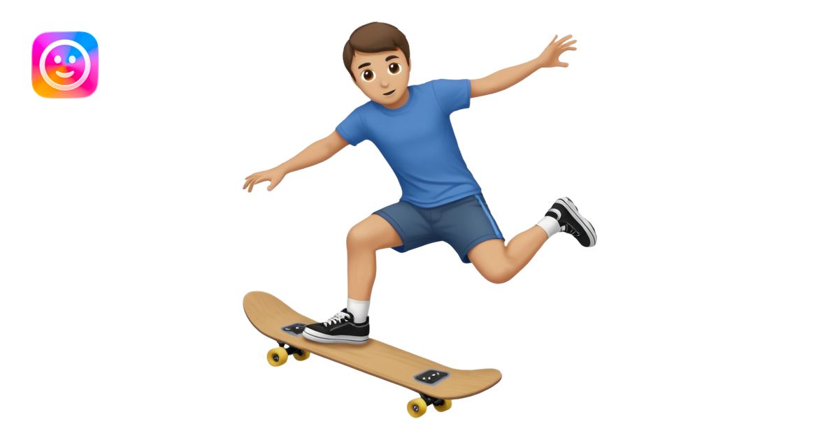 charlie Kirk doing a kickflip emoji | AI Emoji Generator