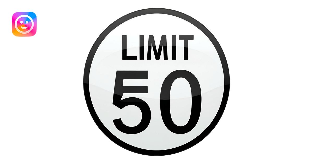 50 speed limit emoji | AI Emoji Generator