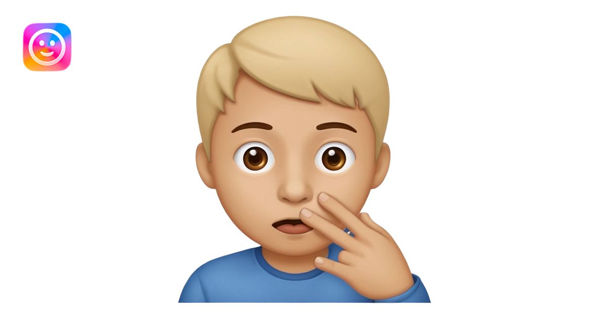 Create an emoji that is picking his nose make it a circle emoji emoji ...