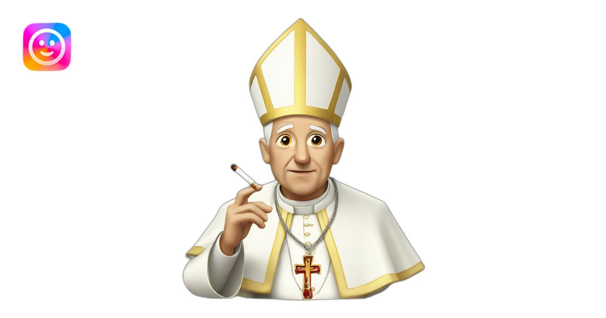 pope smoking cigarette emoji | AI Emoji Generator