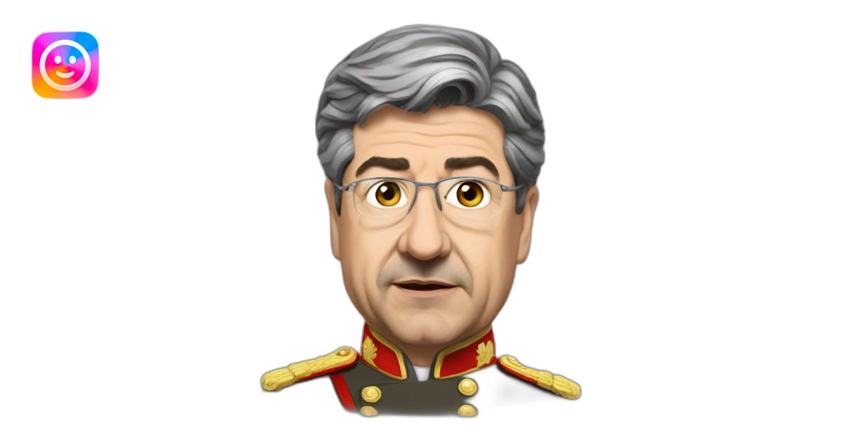 mélenchon as a general emoji | AI Emoji Generator