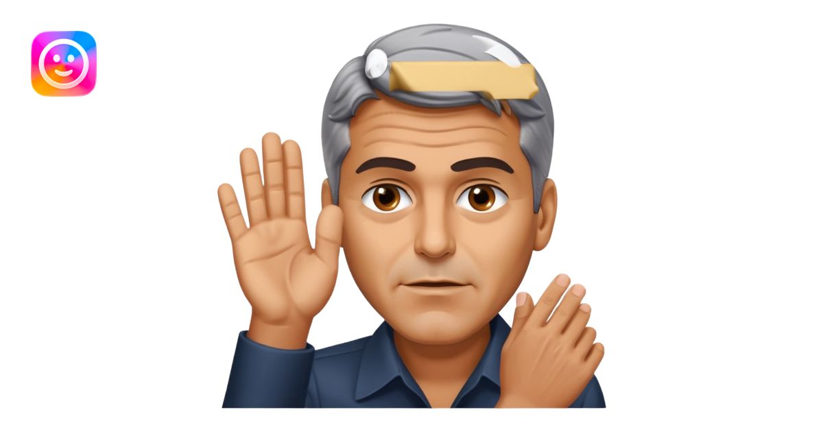 George clooney hand slapping face emoji | AI Emoji Generator