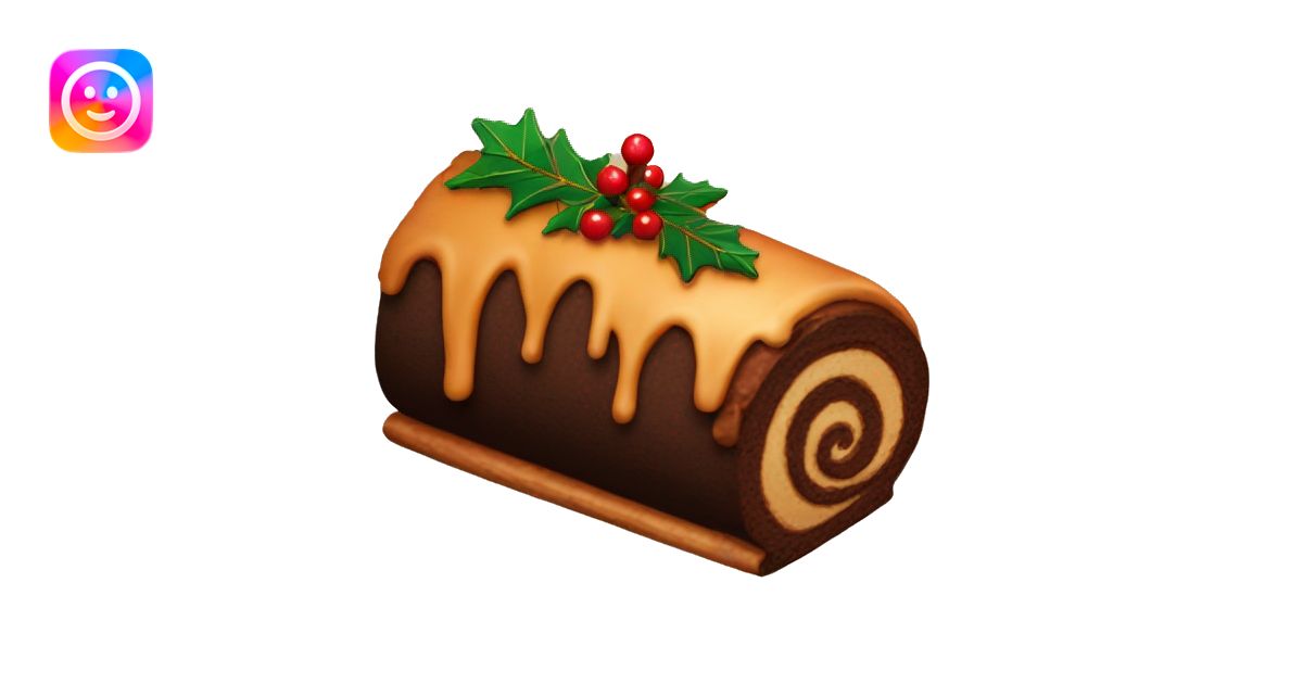 Yule log cake emoji | AI Emoji Generator