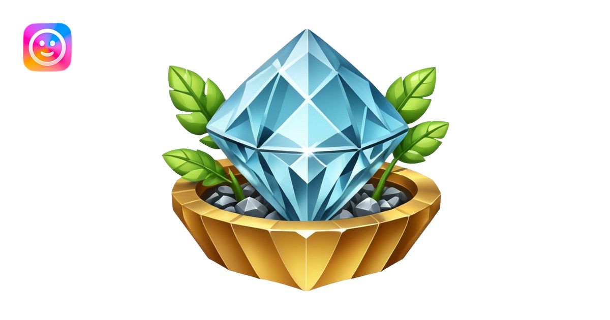 diamond cutting plant emoji | AI Emoji Generator