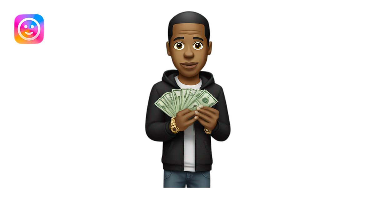 jay-z holding money emoji | AI Emoji Generator