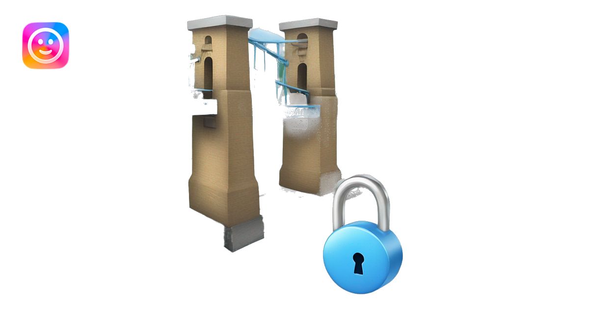 lock with blue bridge emoji | AI Emoji Generator