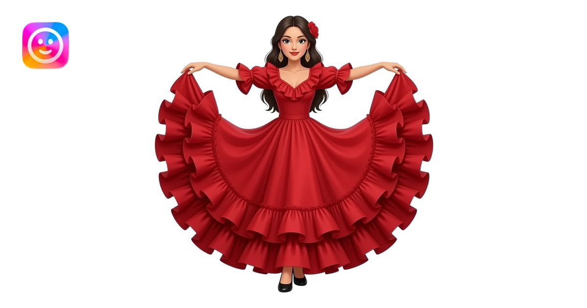 Flamenca bailando ole emoji | AI Emoji Generator