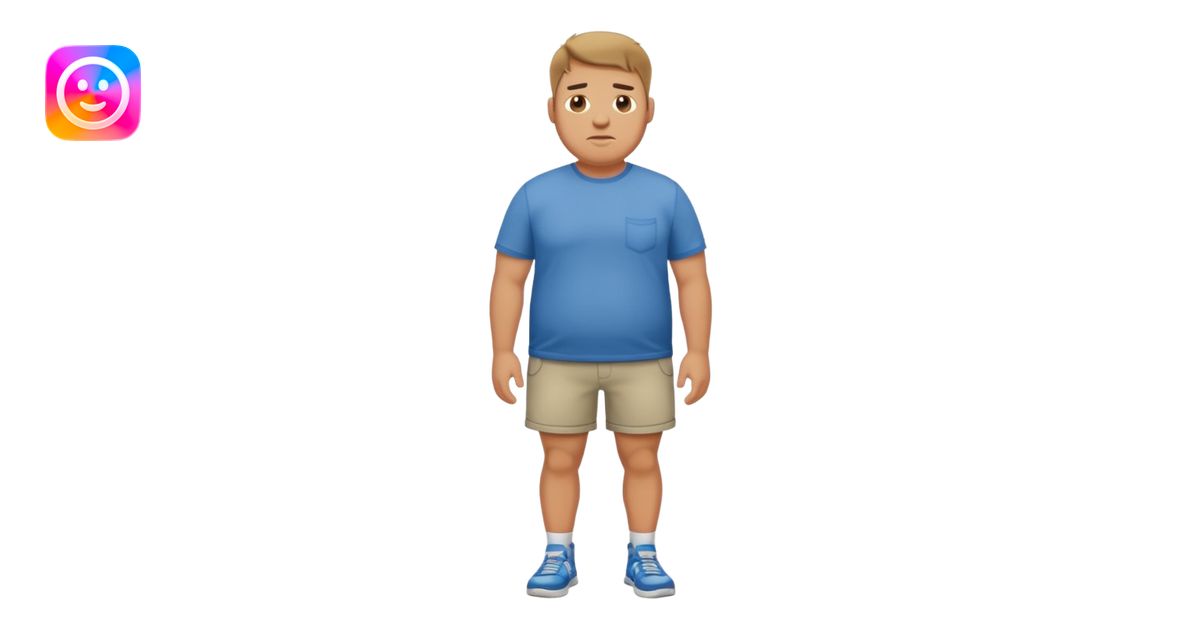 stocky man full length emoji | AI Emoji Generator