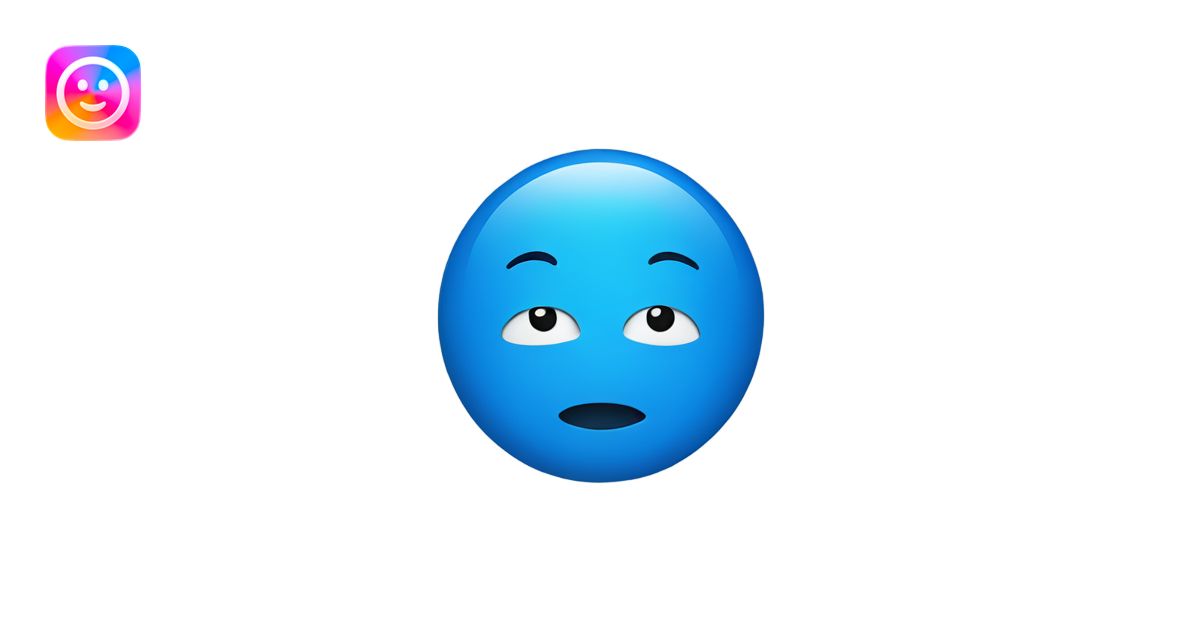 blue color round shape emoji | AI Emoji Generator