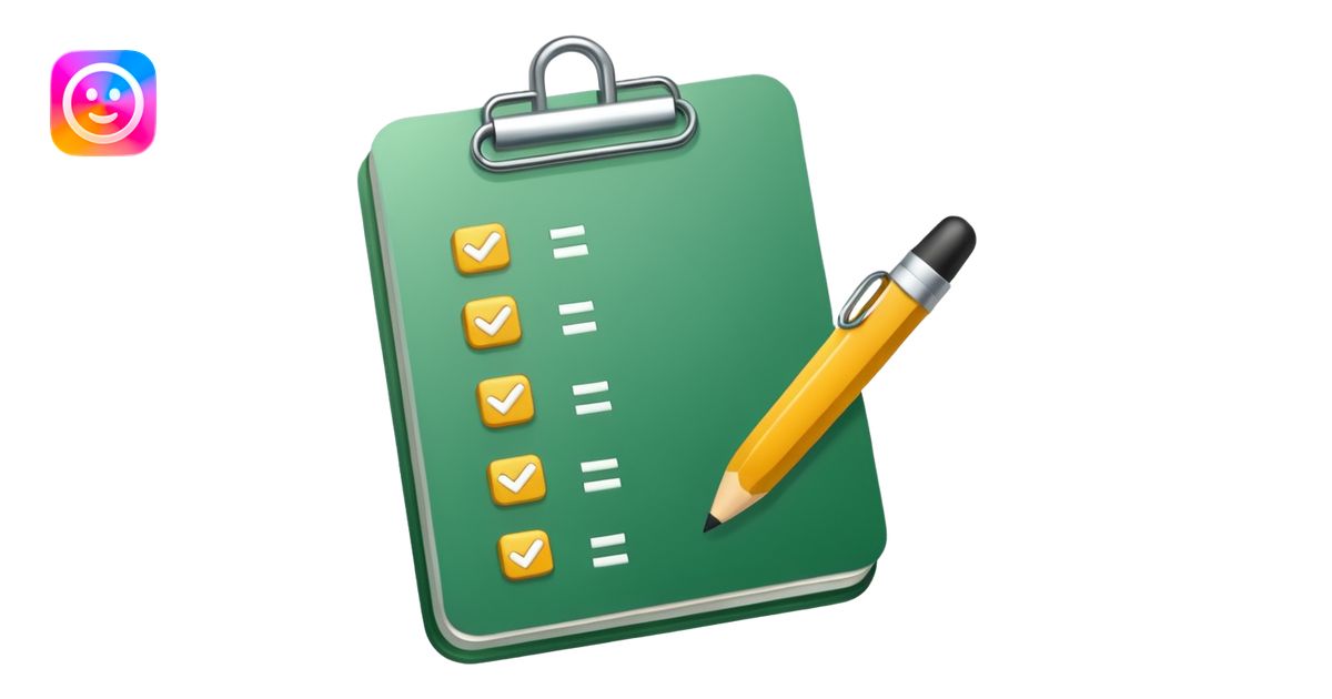 check list verde emoji | AI Emoji Generator