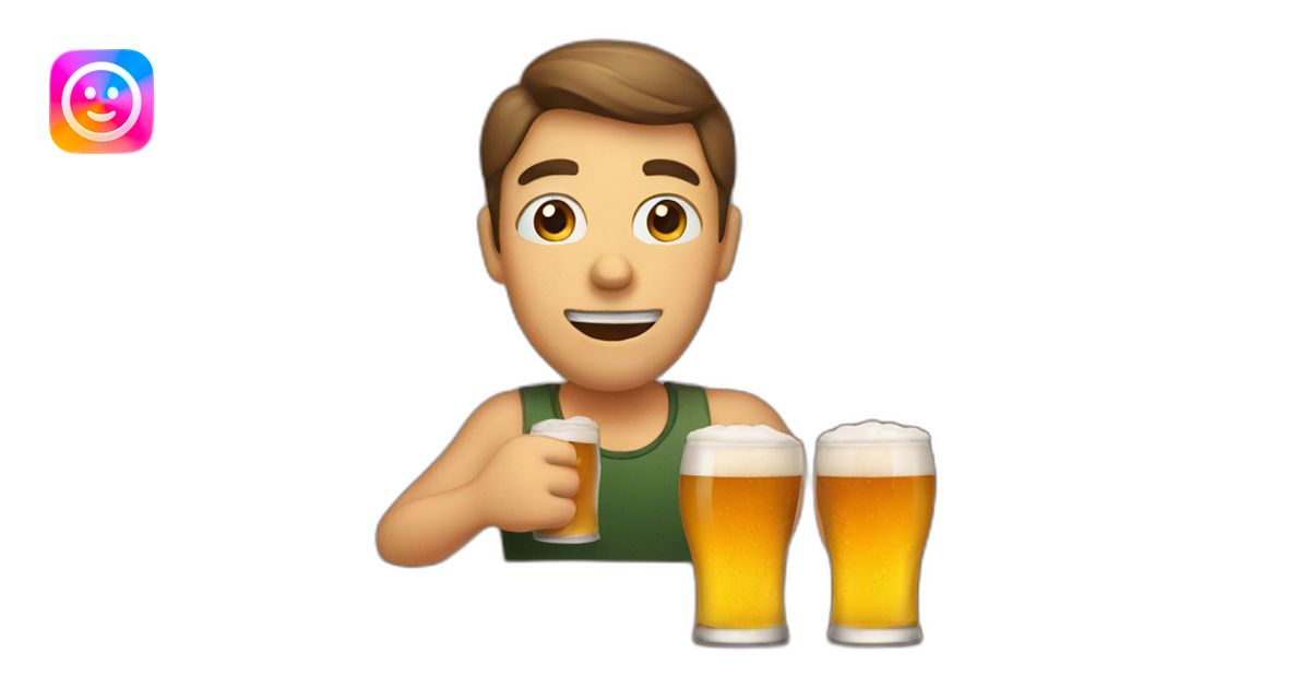 drinking beer emoji | AI Emoji Generator