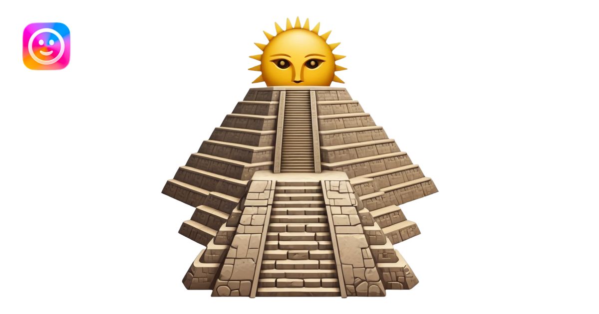 Teotihuacan pyramid of the sun emoji | AI Emoji Generator