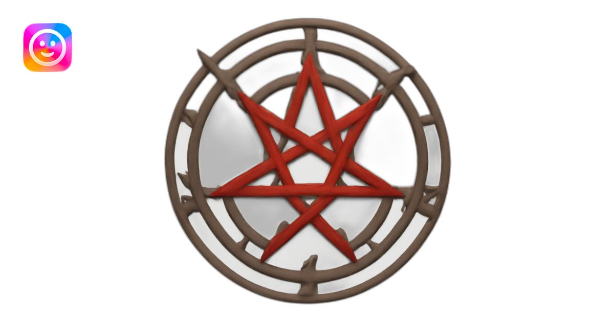 Pentagram red emoji | AI Emoji Generator