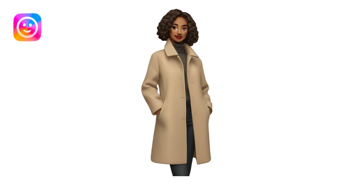 woman wool coat beige emoji | AI Emoji Generator