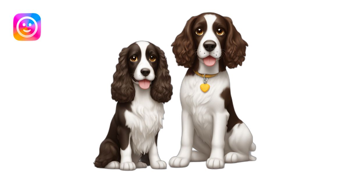 Friends and springer spaniel emoji | AI Emoji Generator