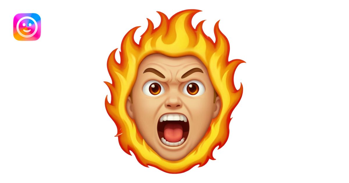 Daniel Larson on fire emoji | AI Emoji Generator