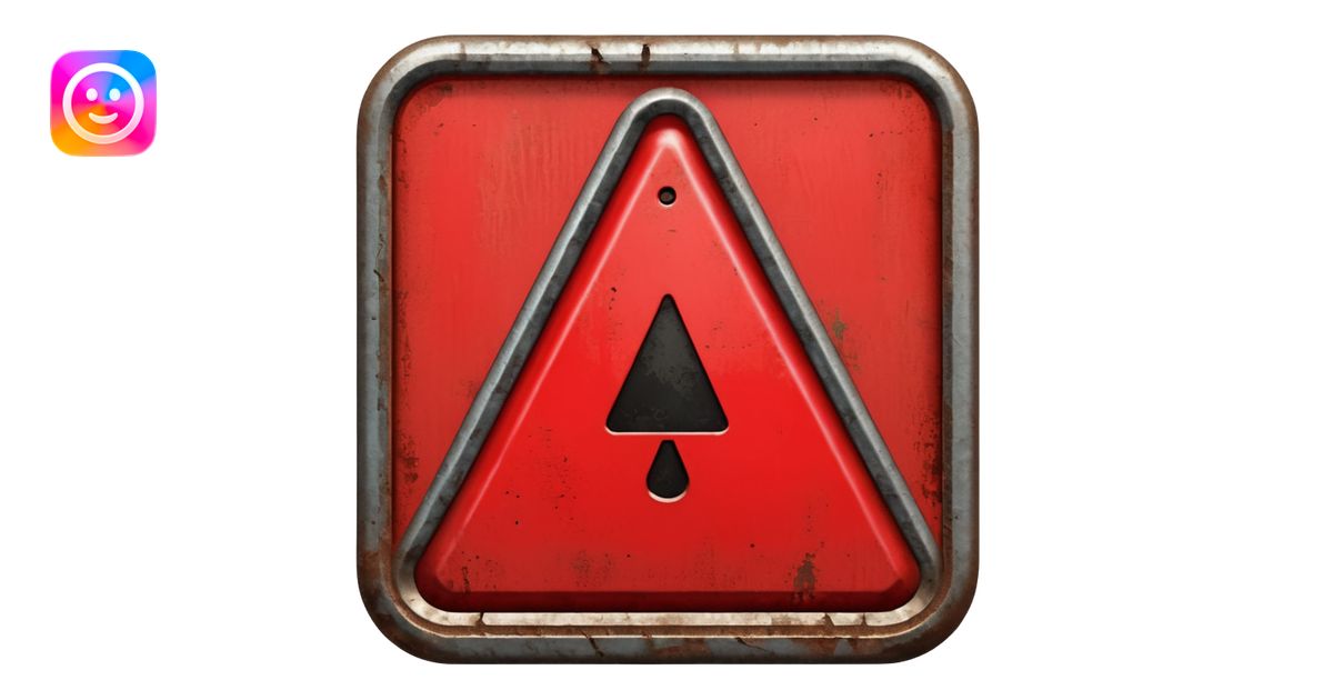 Make a red danger sign emoji | AI Emoji Generator