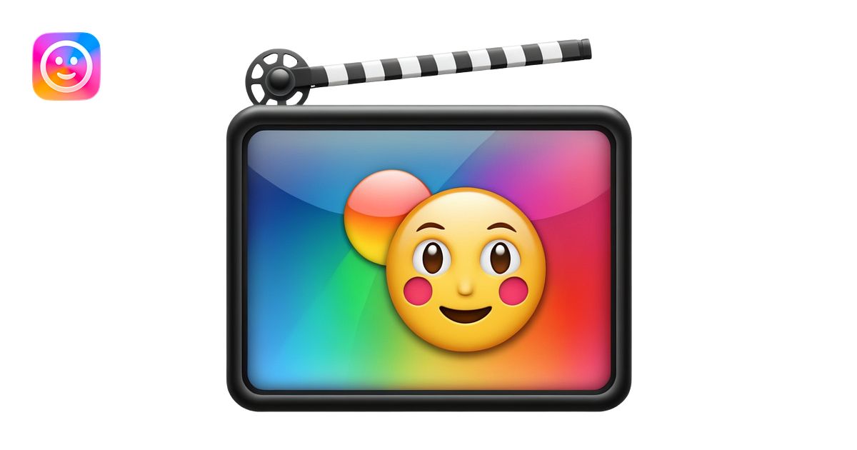 big screen with a movie emoji | AI Emoji Generator