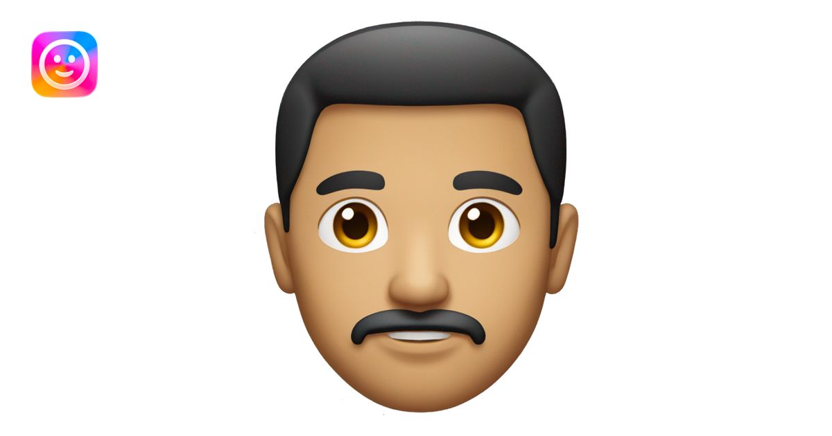 Young Mexican cholo with thin mustache and goatee emoji | AI Emoji ...