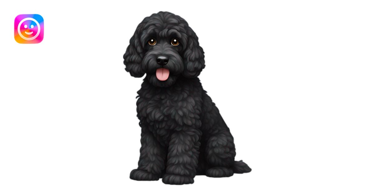 Black cockapoo emoji | AI Emoji Generator