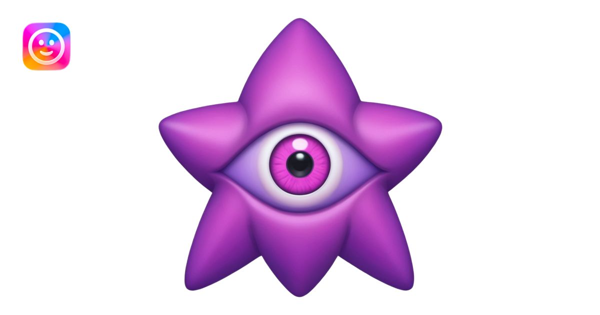 starro pink and purple with one eye emoji | AI Emoji Generator