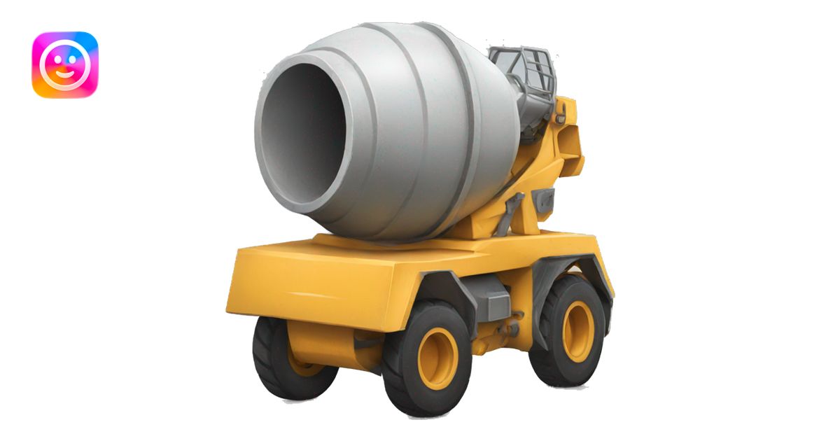Concrete mixer emoji | AI Emoji Generator