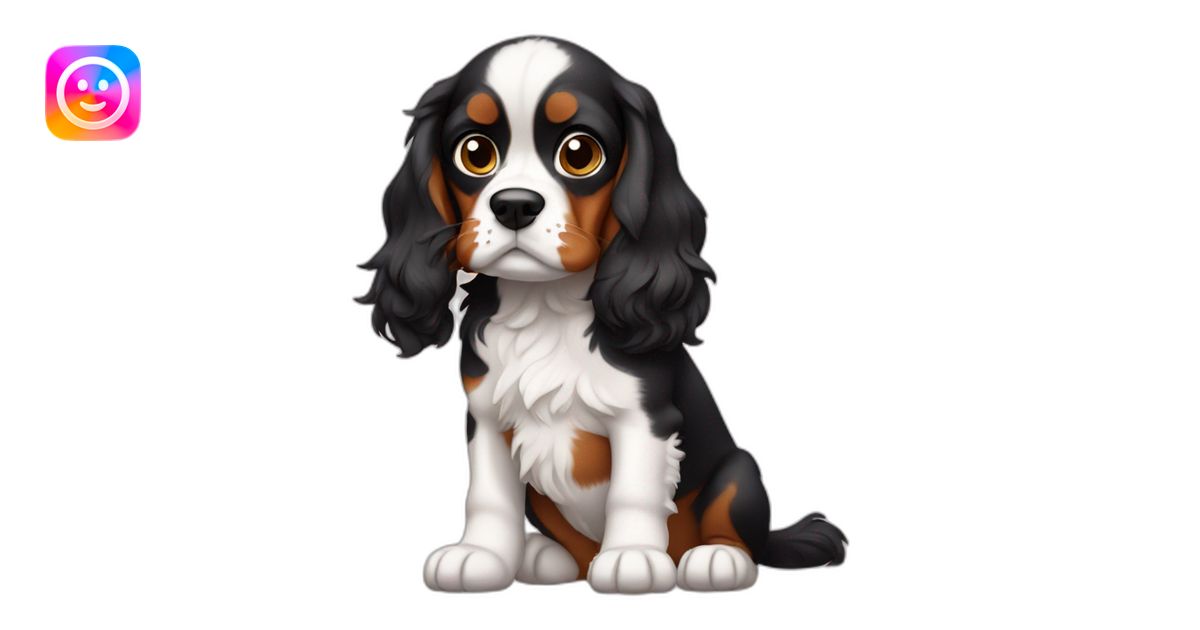 shrugging cavalier puppy emoji | AI Emoji Generator