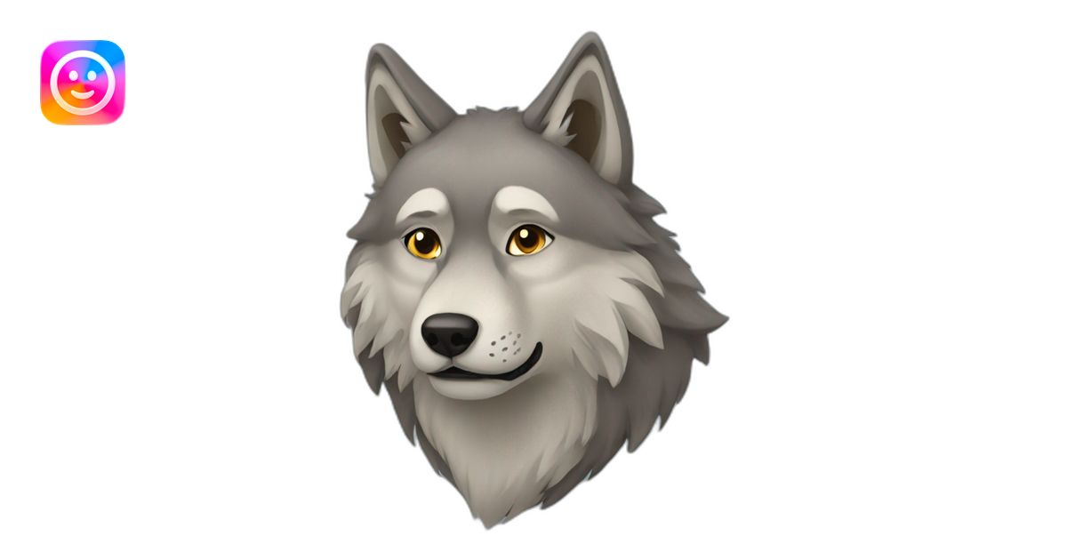 Bearded wolf emoji | AI Emoji Generator