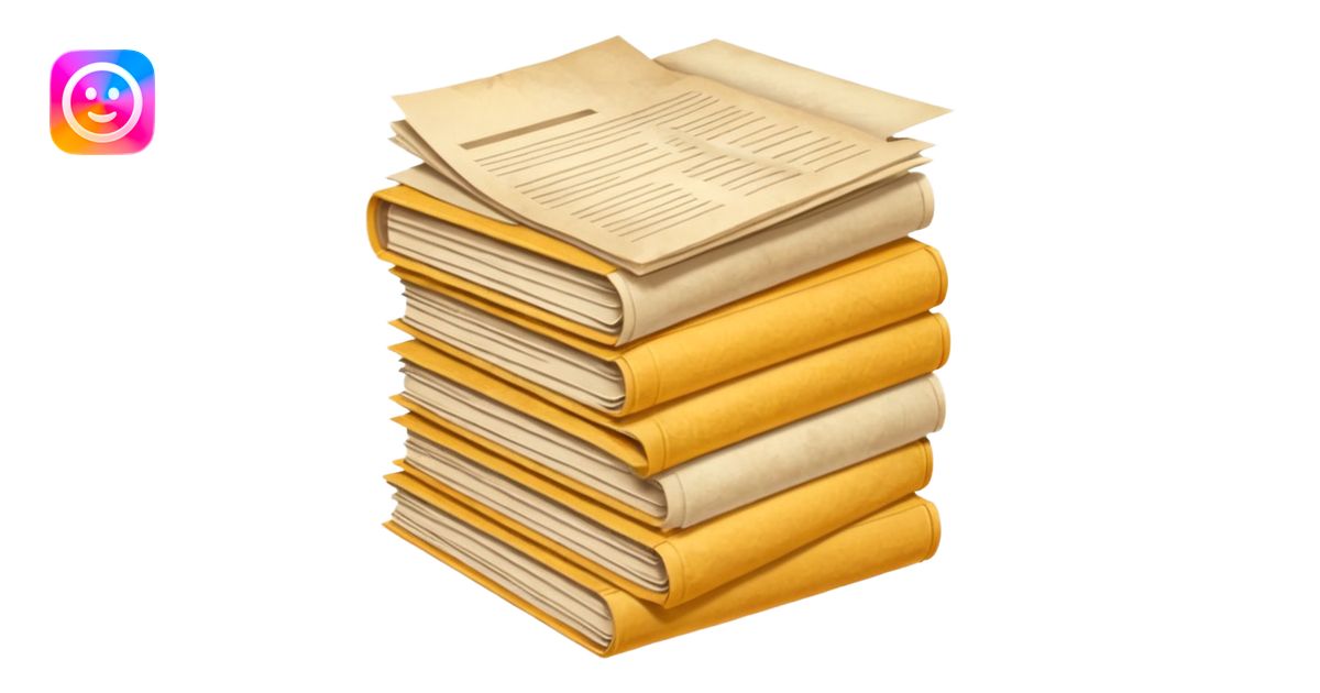 Pile of papers emoji | AI Emoji Generator