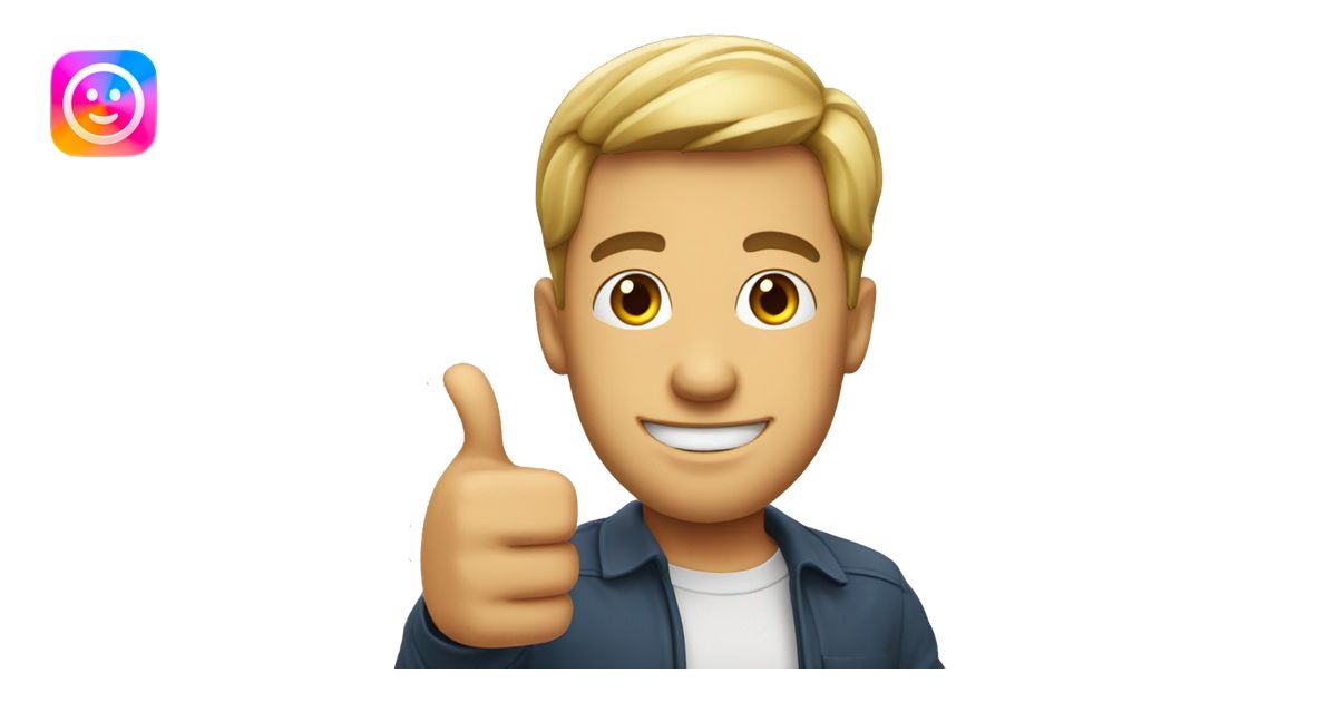 Smling english man showing thumbs up emoji | AI Emoji Generator