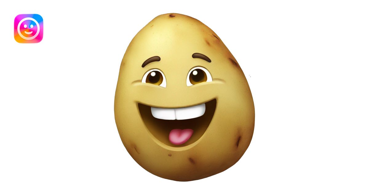 Potato laughing emoji | AI Emoji Generator