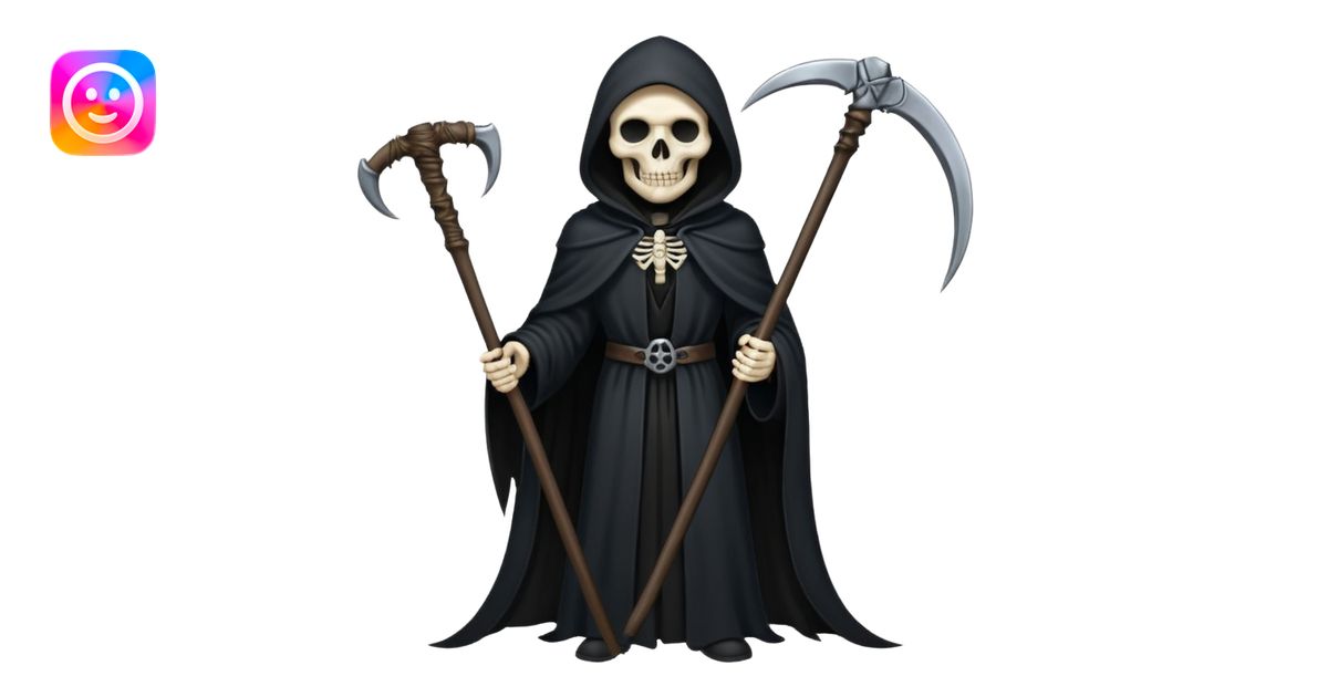 grimm reaper with scythe emoji | AI Emoji Generator