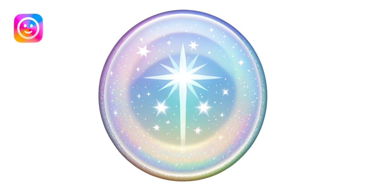 white glory glitter emoji | AI Emoji Generator