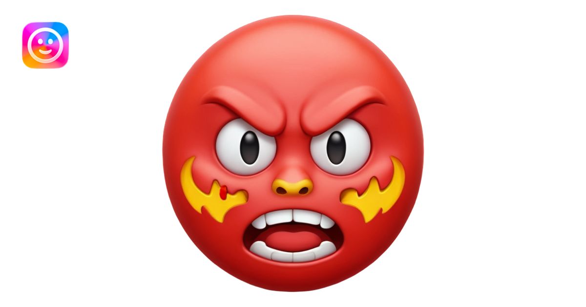 Scary angry emoji emoji | AI Emoji Generator